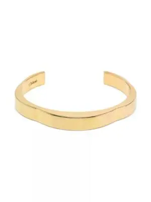 Chloé Logo-engraved Cuff Bracelet - Gold