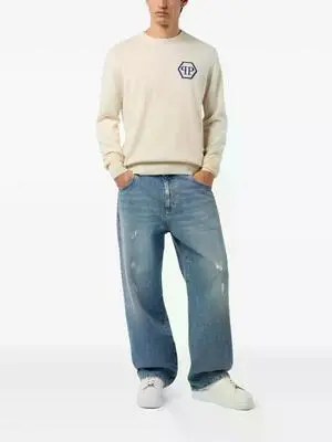 Philipp Plein Jacquard Hexagon Cashmere Knitwear