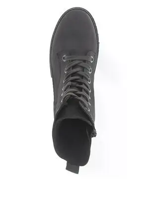 Gabor Chunky-sole Lace-up Boots - Grey