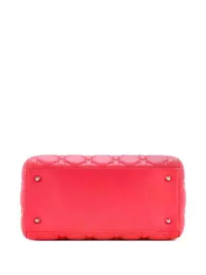 Dior Lady Medium Lambskin Satchel - Pink