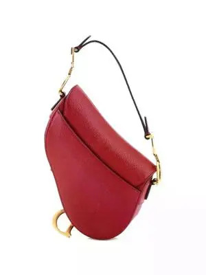 Dior Saddle Handbag Leather Mini Shoulder Bag - Red