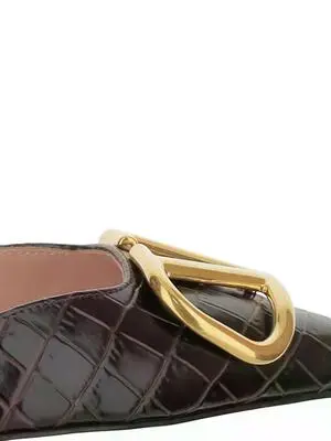 Valentino Garavani Animal-print Vlogo Pumps - Brown