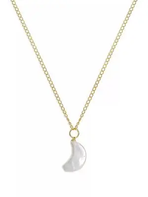 FREYA ROSE Moon Pearl Pendant Necklace - Gold
