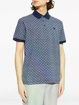 Etro Floral-print Polo Shirt - Blue