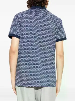 Etro Floral-print Polo Shirt - Blue
