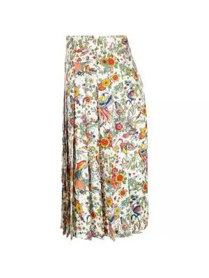 Tory Burch Printed Pleated Skirt