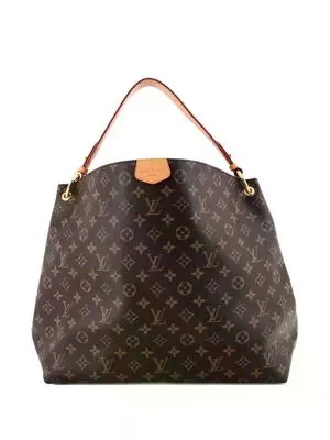 LOUIS VUITTON Graceful Handbag Monogram Canvas Pm Hobo Bag - Brown