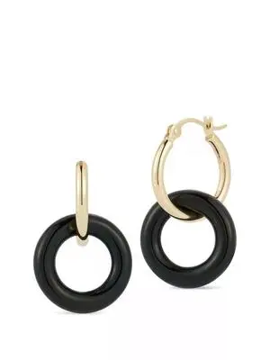 Mateo Onyx Donut Hoop Earrings