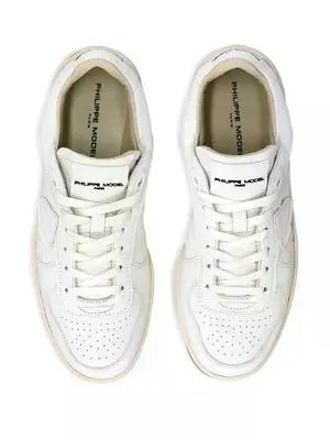 Philippe Model Perforated Leather Sneakers - White