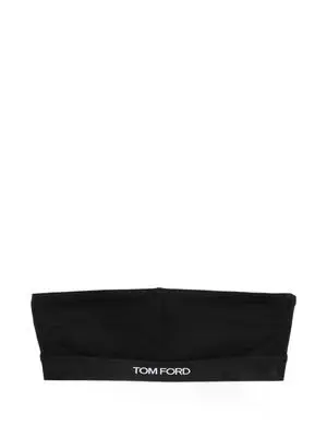 TOM FORD Logo Bandeau Bra - Black