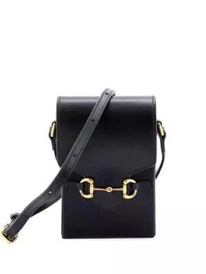 Gucci Horsebit 1955 Leather Mini Crossbody Bag - Black
