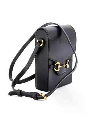 Gucci Horsebit 1955 Leather Mini Crossbody Bag - Black