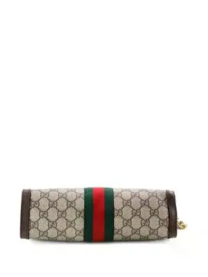 Gucci Ophidia Chain Shoulder Bag Gg Coated Canvas Small - Brown