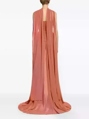 Elie Saab Silk Maxi Dress - Pink
