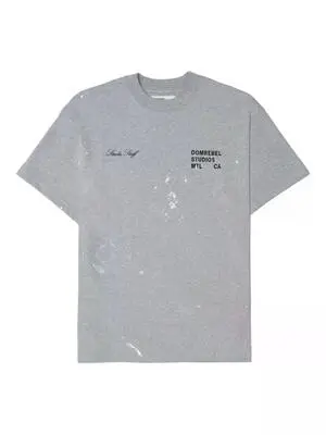 DOMREBEL Staff Paint-splatter Cotton T-shirt - Grey