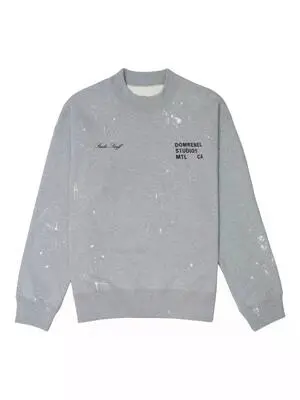 DOMREBEL Paint-splatter Crew-neck Sweatshirt - Grey
