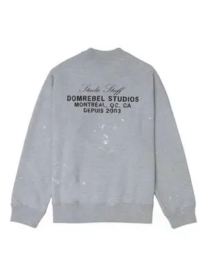 DOMREBEL Paint-splatter Crew-neck Sweatshirt - Grey
