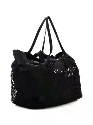 Balenciaga 24/7 Drawstring Mesh And Canvas Medium Tote Bag