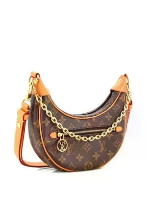 LOUIS VUITTON Loop Handbag Monogram Canvas Hobo Bag - Brown
