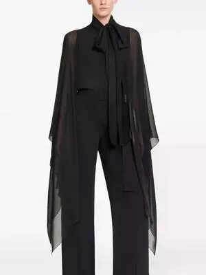 Elie Saab Bow-tie Shirt - Black