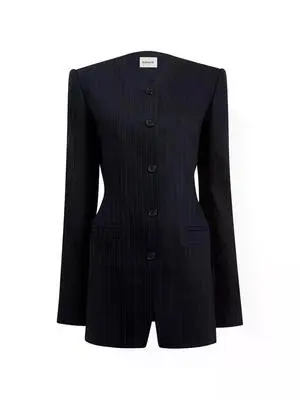 Khaite Naran Pinstripe Jacket - Blue