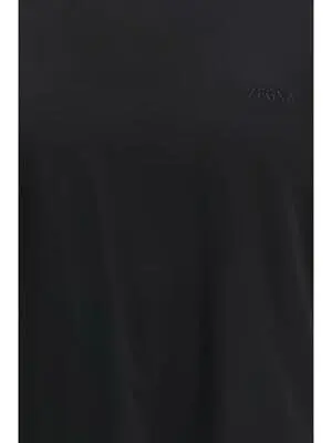 Zegna Crewneck Logo T-shirt - Black