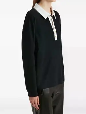 Khaite Faithful Silk Polo Top