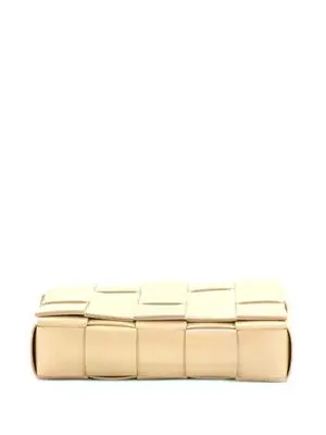 Bottega Veneta Cassette Maxi Intrecciato Patent Crossbody Bag - Neutrals