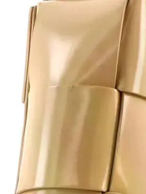 Bottega Veneta Cassette Maxi Intrecciato Patent Crossbody Bag - Neutrals