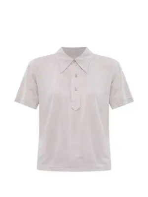 MAISON MARGIELA Buttoned Polo Top - Grey