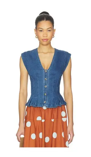 Free People Dylan Denim Vest