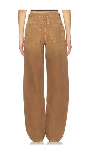 SLVRLAKE Tess Worker Low Rise Relaxed Curve Pant - Beige