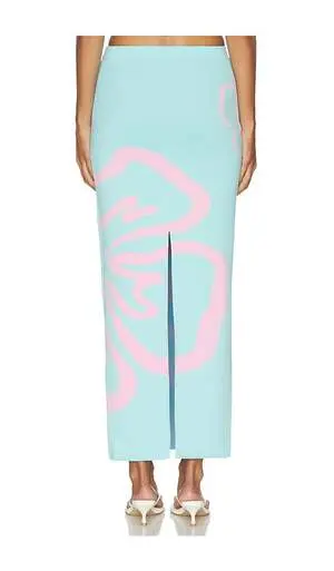 KULANI KINIS Knit Midi Skirt With Floral Print
