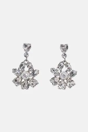 Simone Rocha Orecchini Heartbloom - Argento