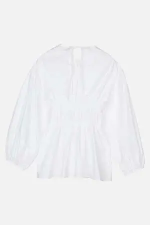 Cecilie Bahnsen Camryn Peplum Top - Bianco