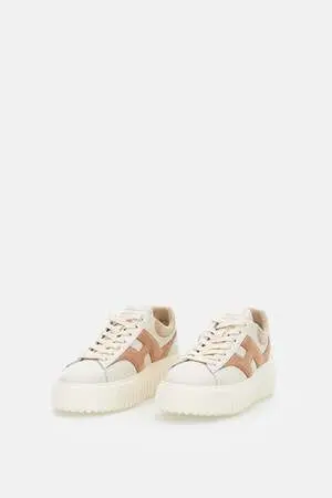 Hogan H-stripes Laced H Split Sneakers - Beige