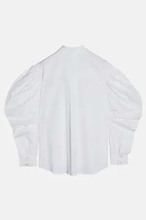 Simone Rocha Shirt With Draped Sleeves And Embroidery