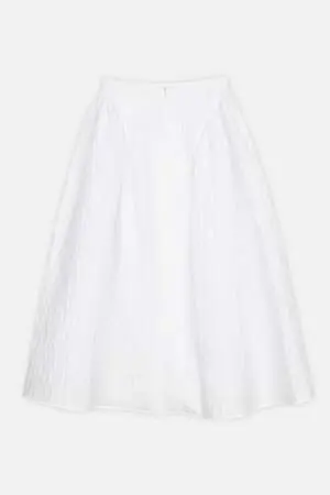 Cecilie Bahnsen Fabiola Margueritte Cloqué Skirt - White