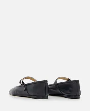 Le Monde Beryl Stella Leather Ballet Flats - Black