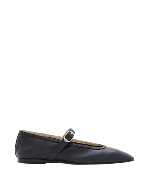 Le Monde Beryl Stella Leather Ballet Flats - Nero