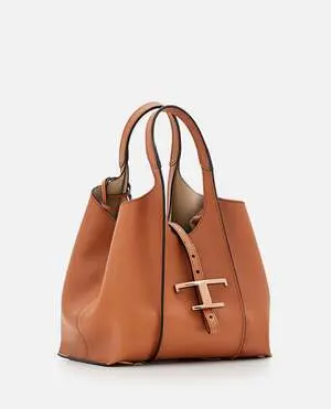 TOD'S Timeless T Leather Shopping Bag