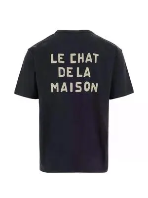 Valentino Garavani Cotton T-shirt With Le Chat De La Maison Print