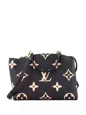 LOUIS VUITTON Petit Palais Handbag Bicolor Monogram Empreinte Giant Satchel - Black