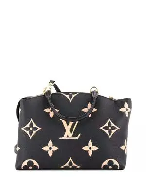 LOUIS VUITTON Petit Palais Handbag Bicolor Monogram Empreinte Giant Satchel - Black