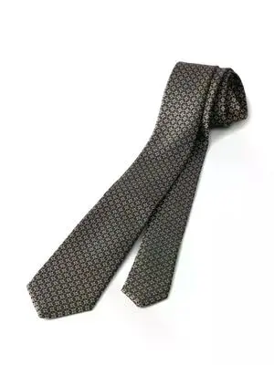 Prada Geometric-pattern Silk Neck Tie