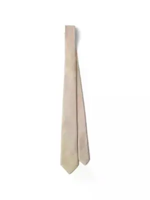 Prada Pointed-tip Tie - Neutrals