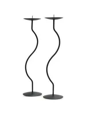 FOURTH STREET Dancing Duo Candlesticks Holder - Black