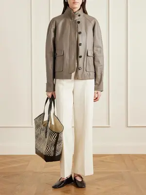 Proenza Schouler White Label Gio Leather Jacket - Brown