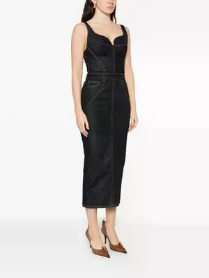 Givenchy Pocket Denim Midi Dress - Blue