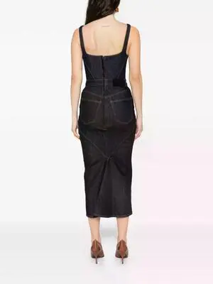 Givenchy Pocket Denim Midi Dress - Blue